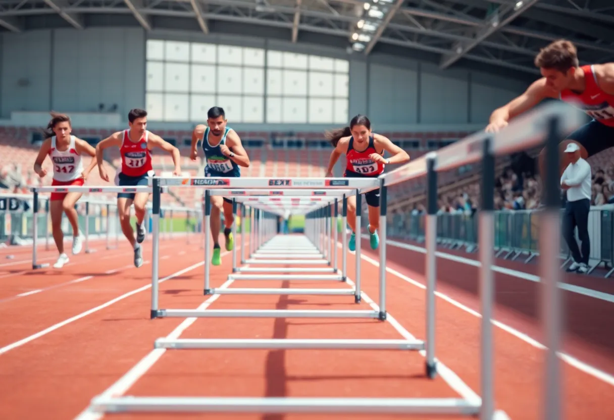 Masai Russell Indoor Hurdles Title Win