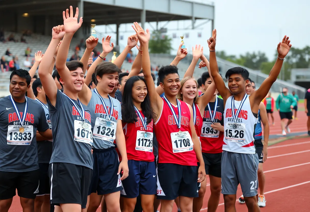 High School Track Championships Celebration at Jefferson