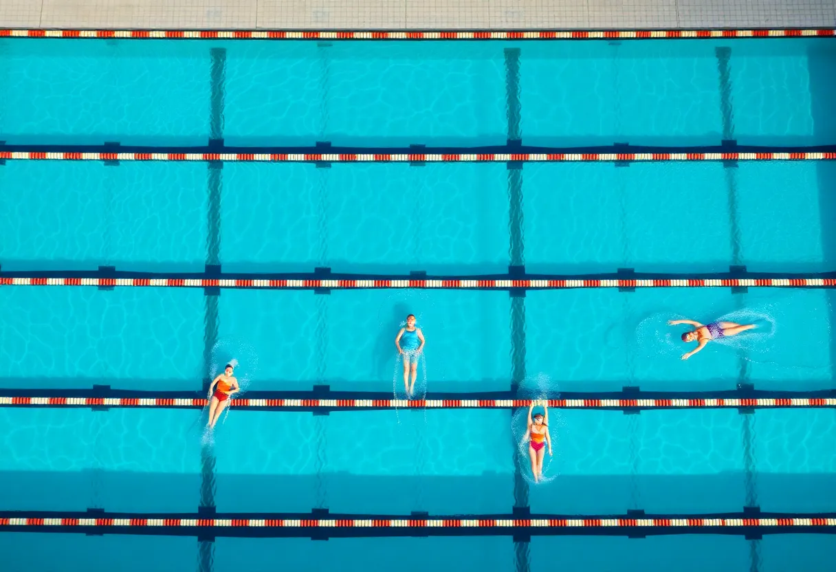 Adult Lap Swimming in Petaluma High School Pool