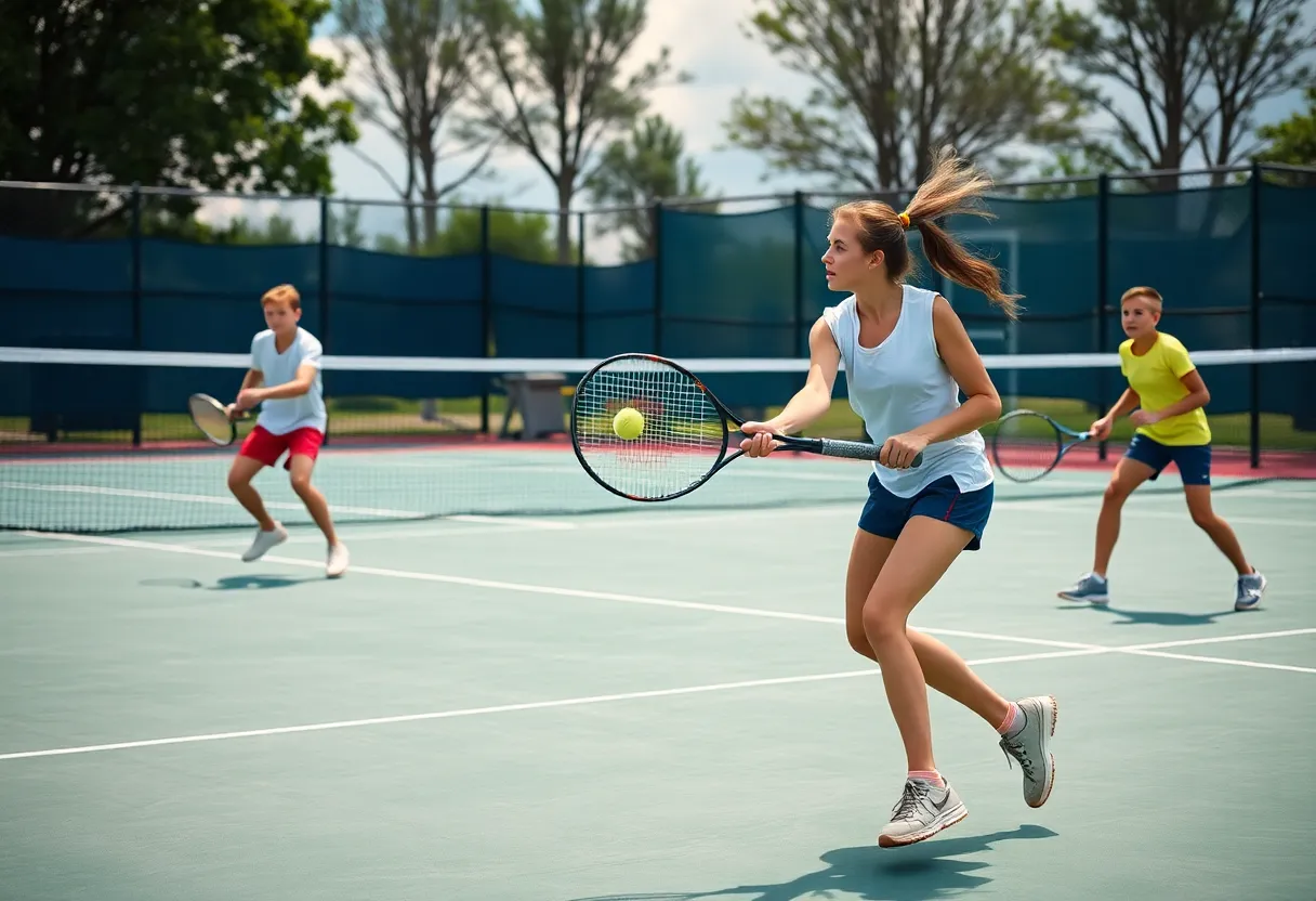 Wellesley Tennis Dominates with Bella Gopen Back