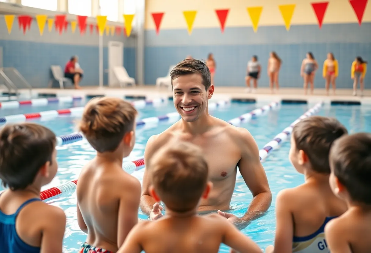 Handsome Swimming Coach Takes Social Media by Storm