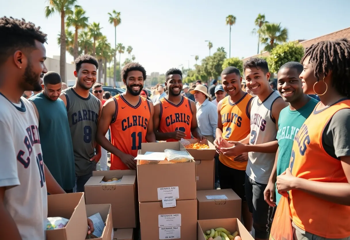 SDSU Basketball Donations to Feeding San Diego