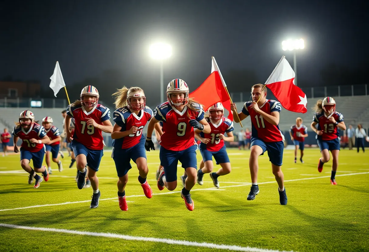 High School Flag Football Action in Southern Section